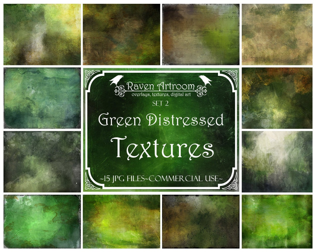 Green Distressed Textures, Photoshop Textures, Photoshop Overlays ...