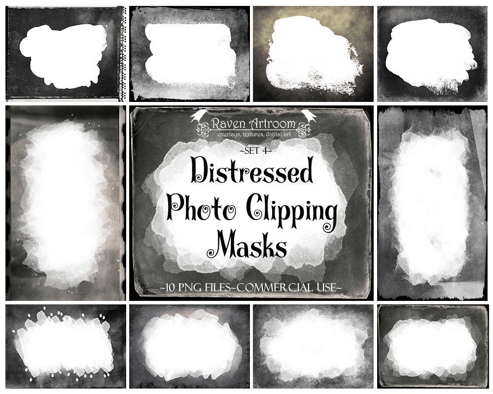 40 Clipping Photoshop Masks Clipping Masks Bundle Watercolor - Etsy