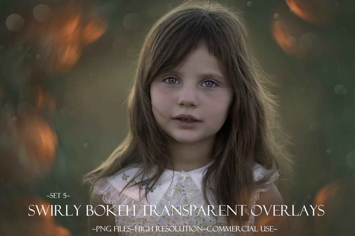 40 Swirly Bokeh Overlays, Photoshop Overlays, Clipping Masks, Bokeh ...