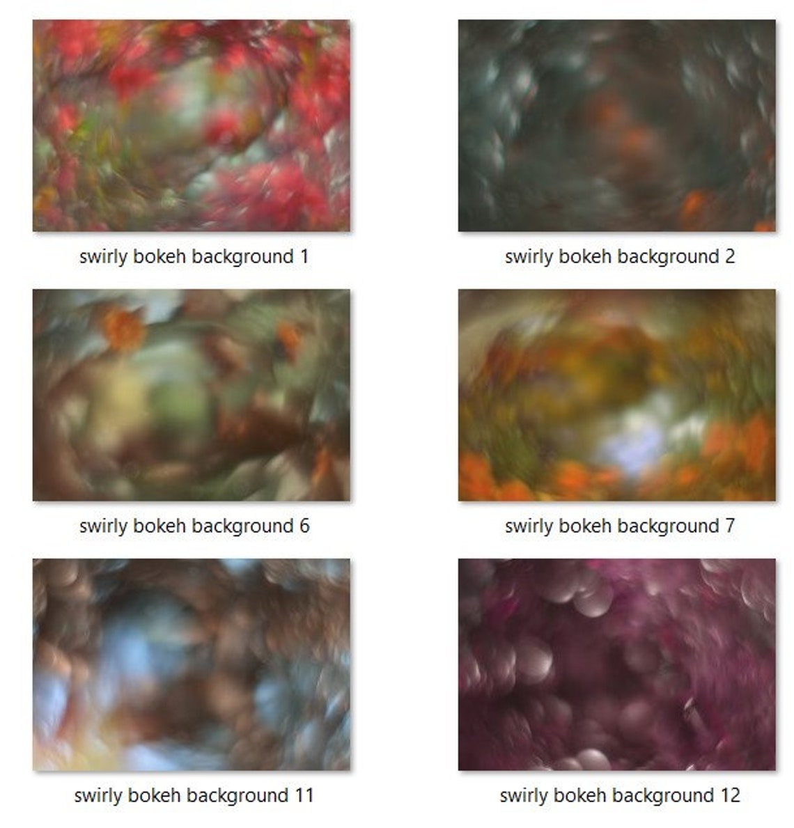 12 Swirly Bokeh Overlays Bokeh Background Nature Bokeh - Etsy