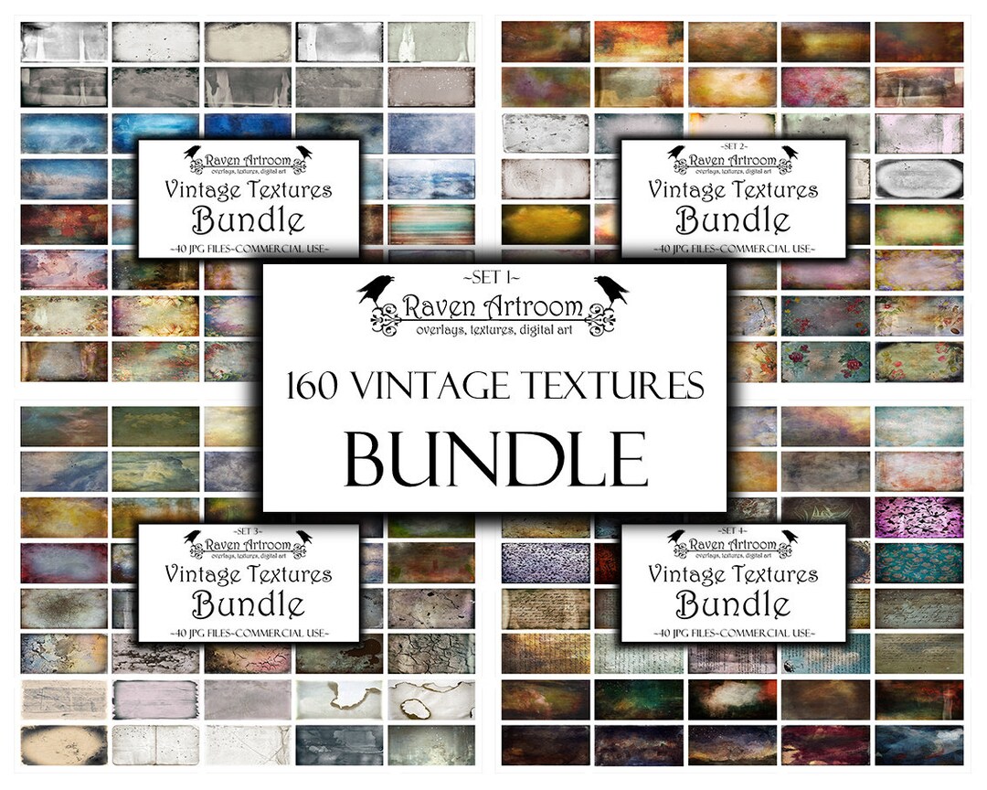 160 Vintage Textures, Photoshop Overlays, Digital Paper, Photoshop ...