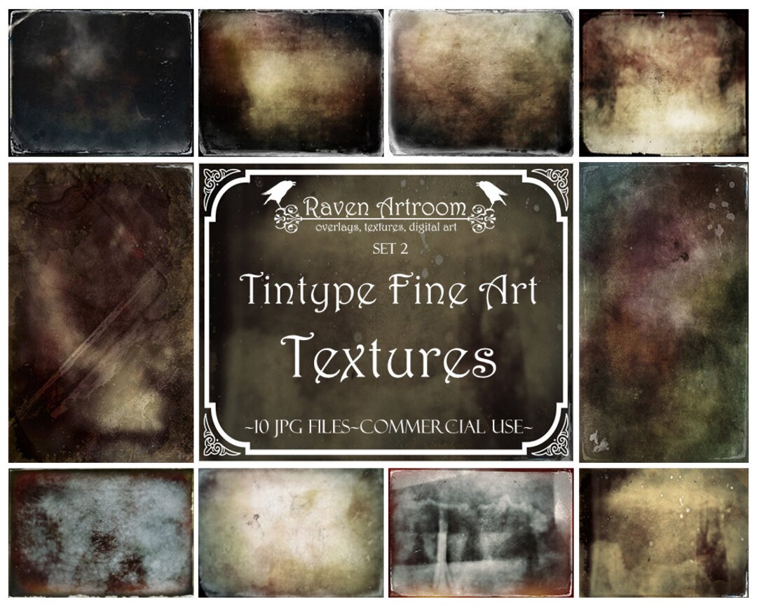 Tintype Fine Art Textures, Wet Plate Collodion Textures, Vintage ...