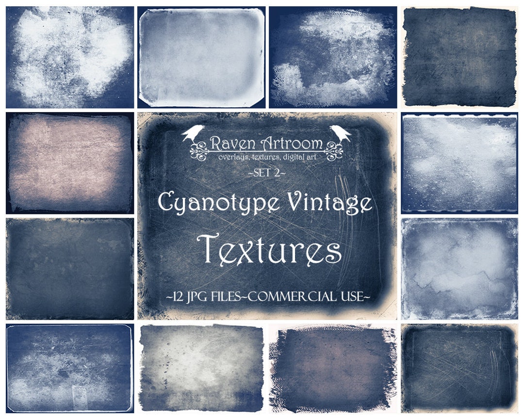 Cyanotype Textures, Photoshop Textures, Photoshop Overlays, Fine Art ...