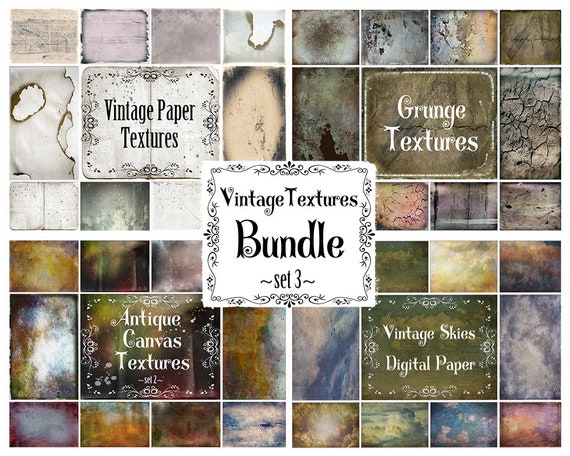 40 Vintage Textures Photoshop Overlays Digital Paper | Etsy