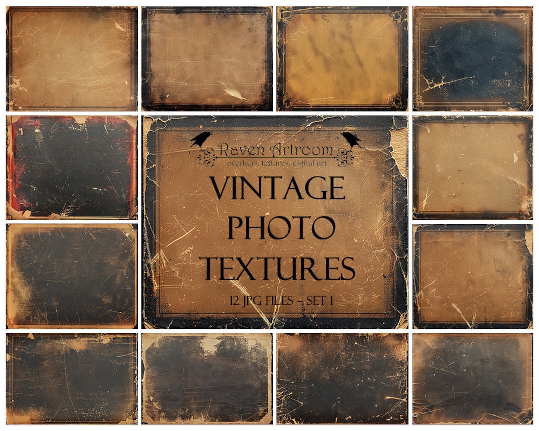 Vintage Photo Textures, Portrait Overlays, Wet Plate Collodion Textures ...