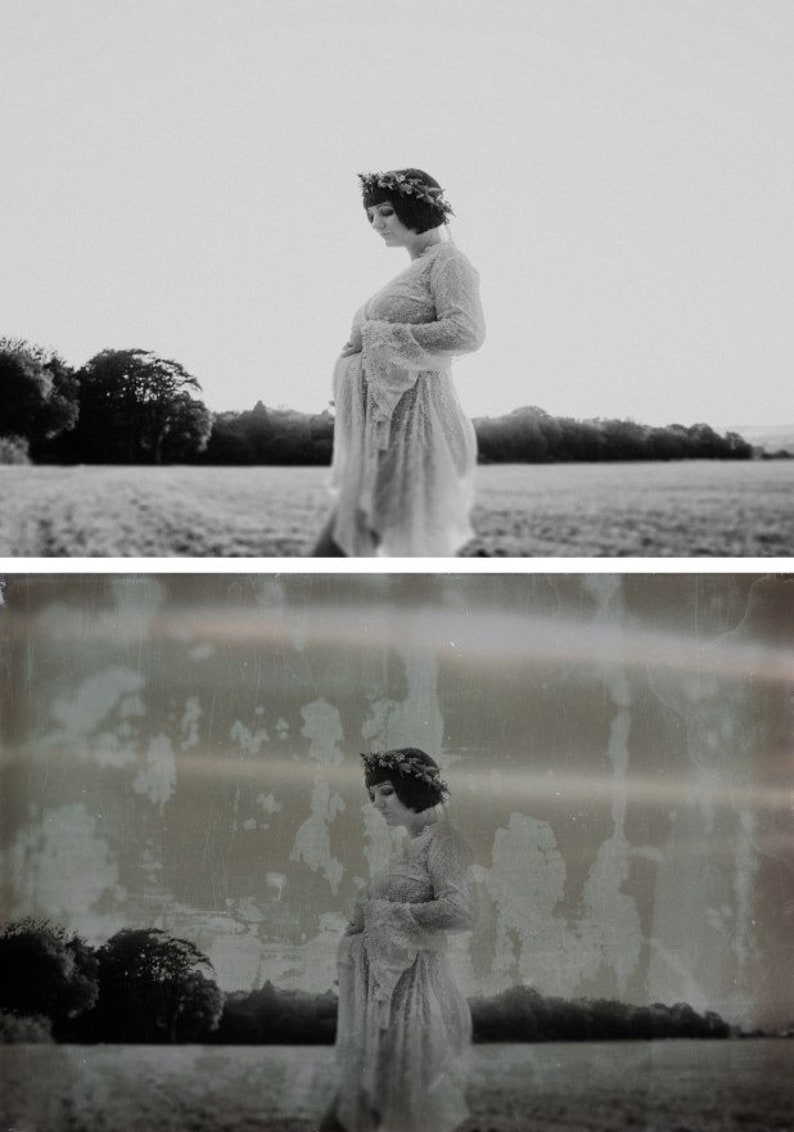 10 Photoshop Overlays Wet Plate Collodion TEXTURES Digital | Etsy