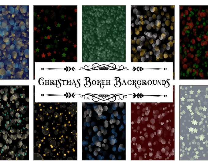Digital Christmas Bokeh Backdrop,christmas Bokeh Background,studio ...