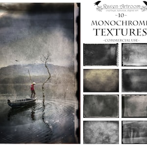 40 Monochrome Textures BUNDLE, Overlays, Textures, Grunge Textures ...