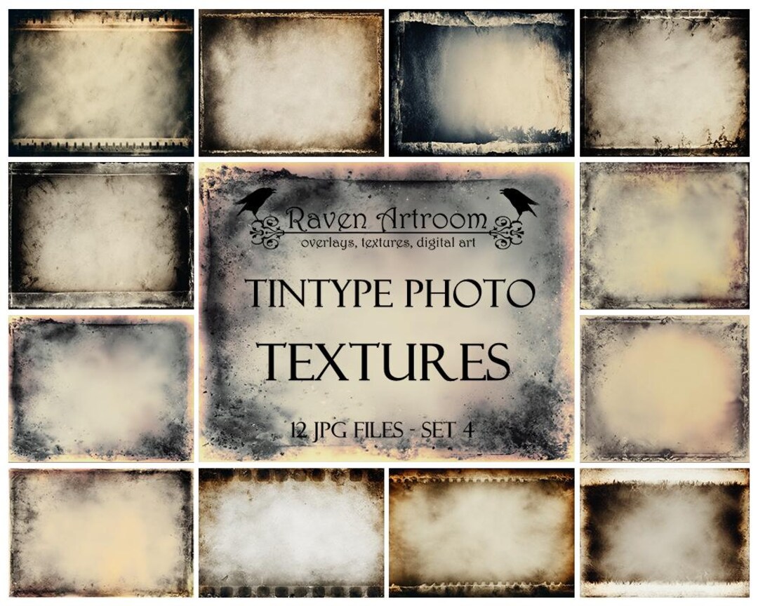 Tintype Fine Art Textures, Wet Plate Collodion Textures, Vintage ...