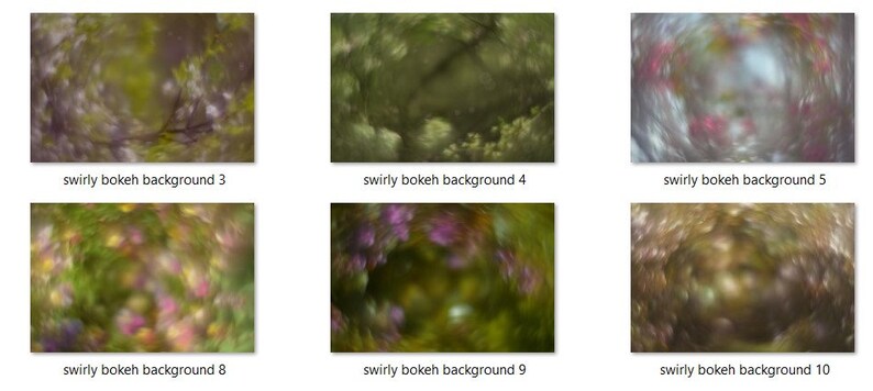 12 Swirly Bokeh Overlays Bokeh Background Nature Bokeh - Etsy