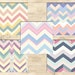 Chevron Pastel Patterns, Digital Papers, Printable Papers, Scrapbook ...