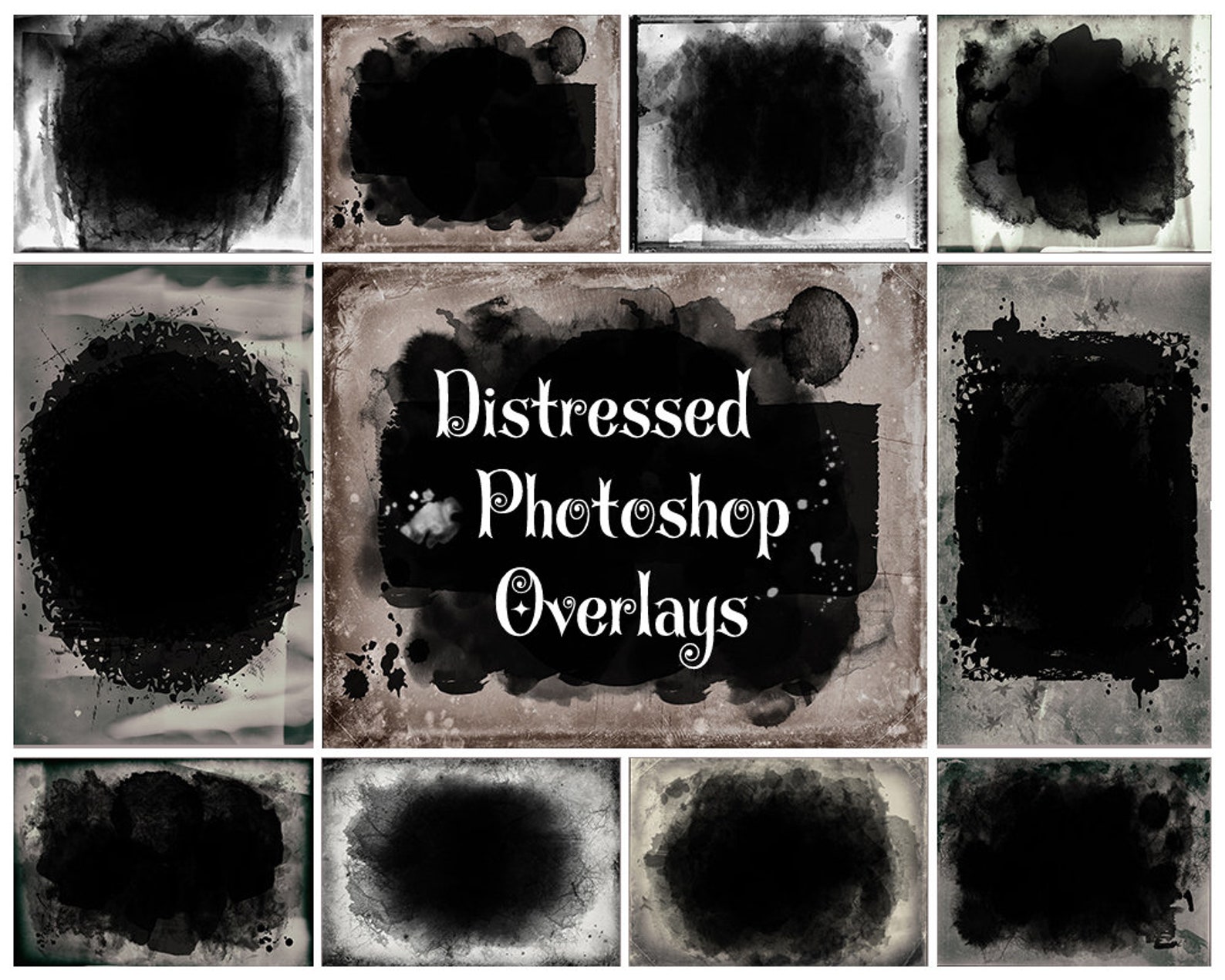 55 Clipping Photoshop Masks, Clipping Masks Bundle, Watercolor Masks ...