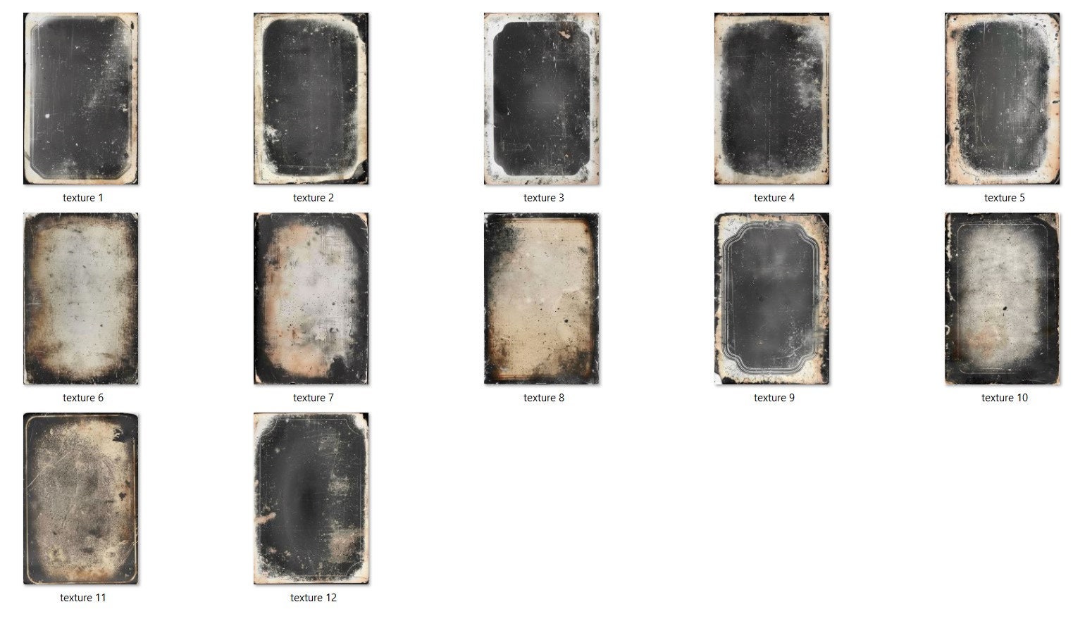 Vintage Photo Textures, Portrait Overlays, Wet Plate Collodion Textures ...