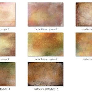 12 Earthy Fine Art Textures, Photoshop Overlays, Photoshop Textures ...