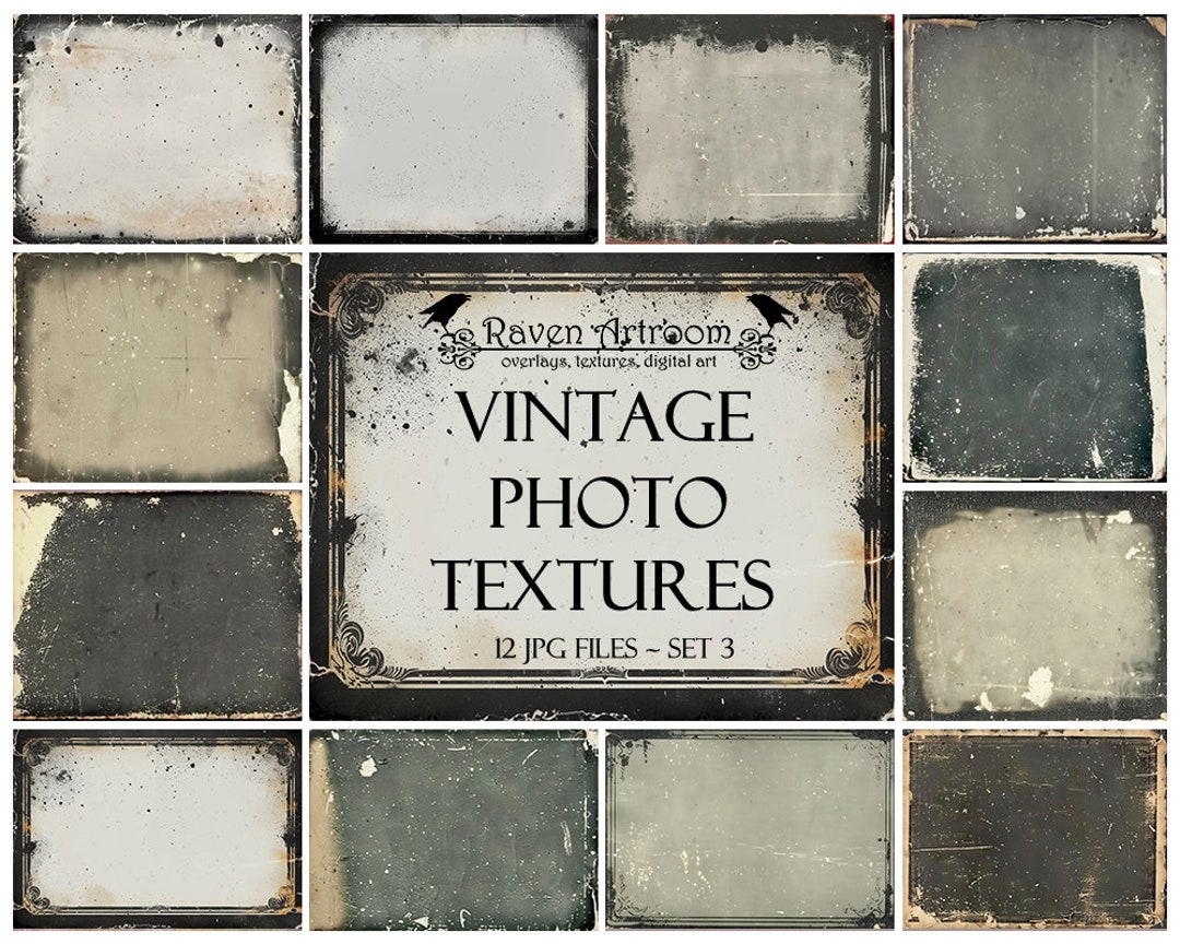 Vintage Photo Textures, Portrait Overlays, Wet Plate Collodion Textures ...