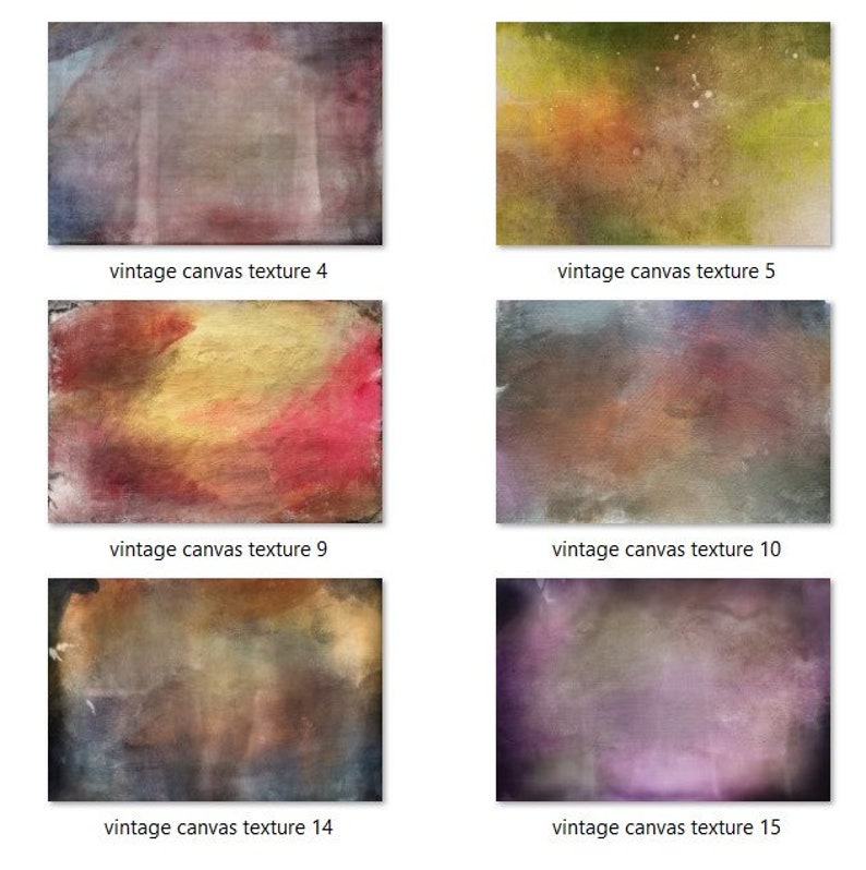 15 Vintage Canvas Textures, Photoshop Textures, Photoshop Overlays ...