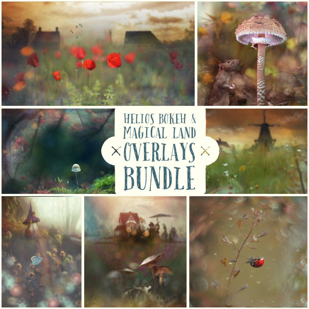 Bokeh Overlays Bundle, Photoshop Overlays, Clipping Masks, Magical Land ...