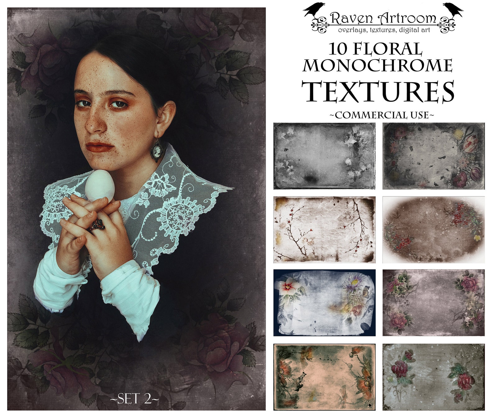 40 Monochrome Textures BUNDLE Overlays Textures Grunge - Etsy