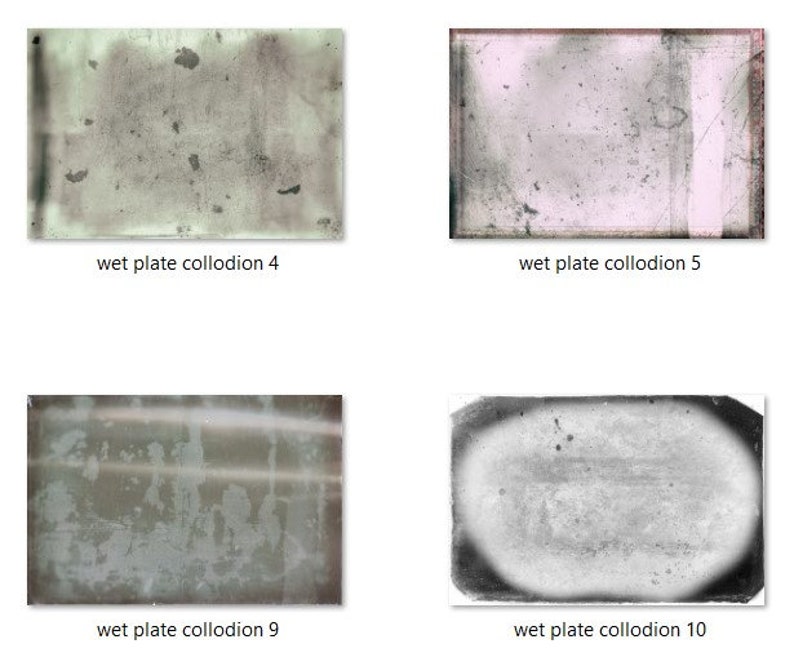 10 Photoshop Overlays Wet Plate Collodion TEXTURES Digital | Etsy