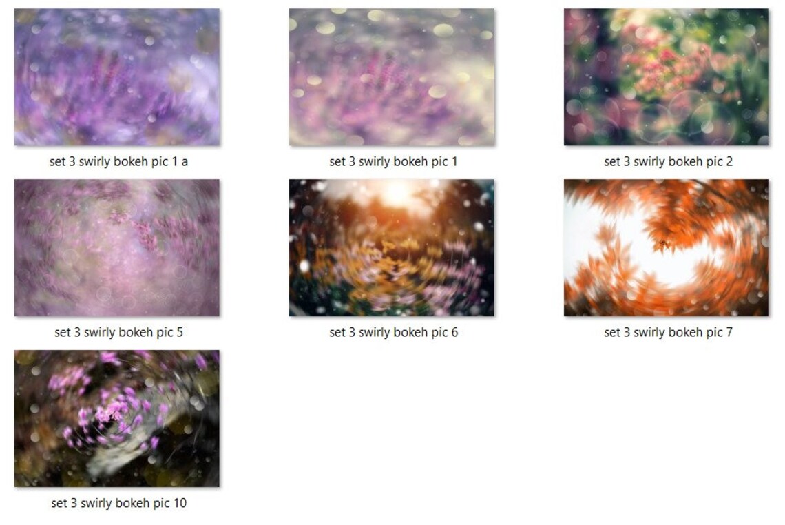 10 Swirly Bokeh Overlays Overlays for Photoshop Bokeh | Etsy