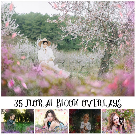 35 Floral Bloom Overlays Photoshop Overlays Flower Overlays - Etsy
