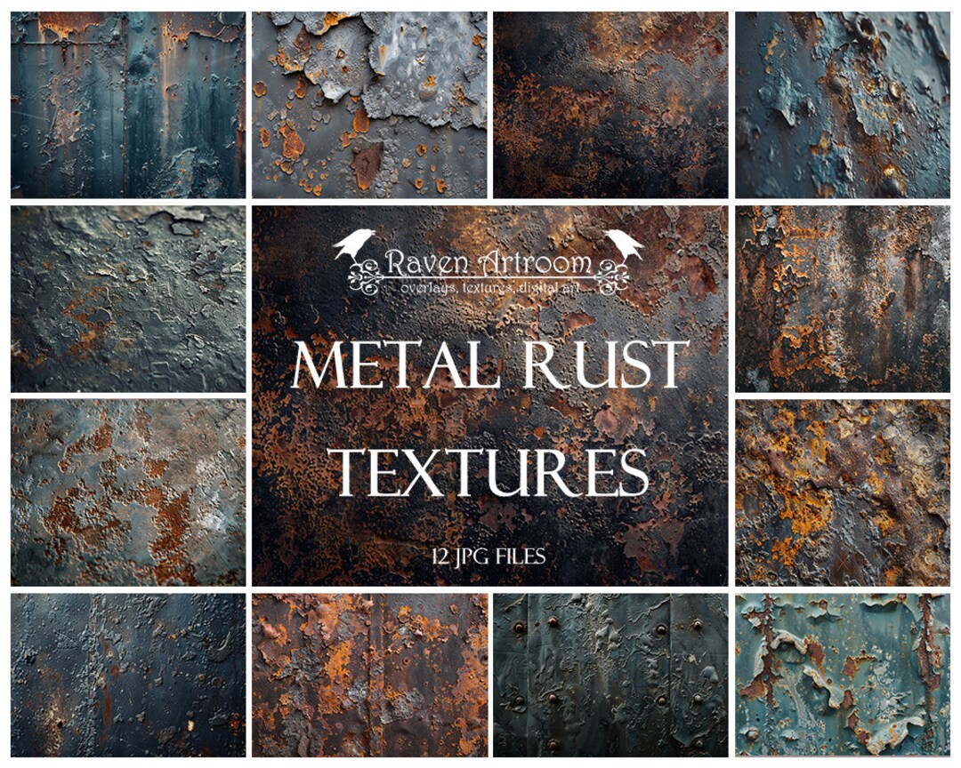 Metal Rust Textures, Photoshop Overlays, Vintage Textures, Grunge ...