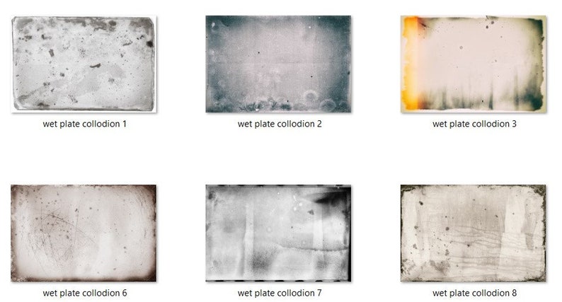 10 Photoshop Overlays Wet Plate Collodion TEXTURES Digital | Etsy