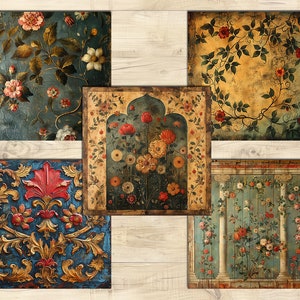 Spanish Golden Age Papers, Digital Papers, Printable Papers, Scrapbook ...