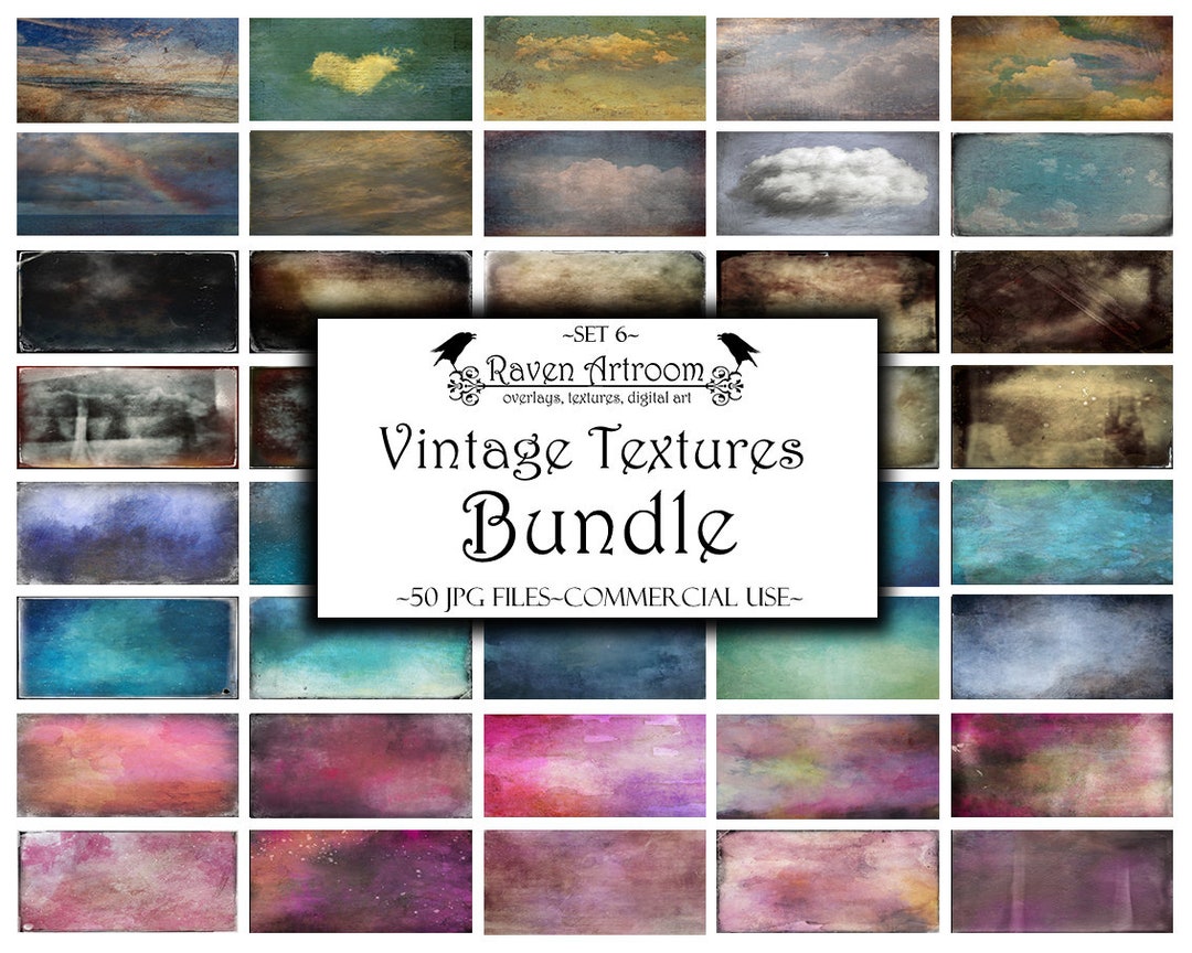 50 Vintage Textures, Photoshop Overlays, Digital Paper, Photoshop ...