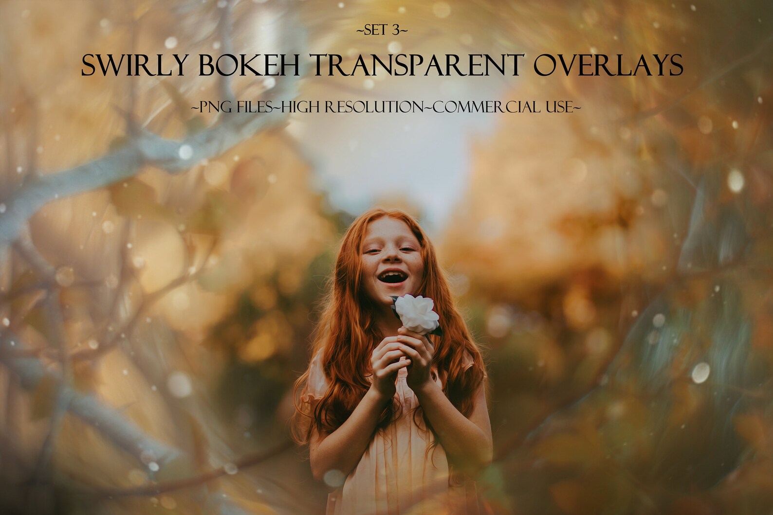 40 Swirly Bokeh Overlays, Photoshop Overlays, Clipping Masks, Bokeh ...