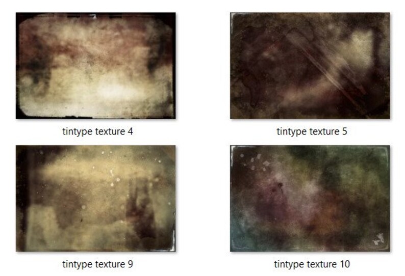 Tintype Fine Art Textures, Wet Plate Collodion Textures, Vintage ...
