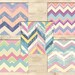 Chevron Pastel Patterns, Digital Papers, Printable Papers, Scrapbook ...
