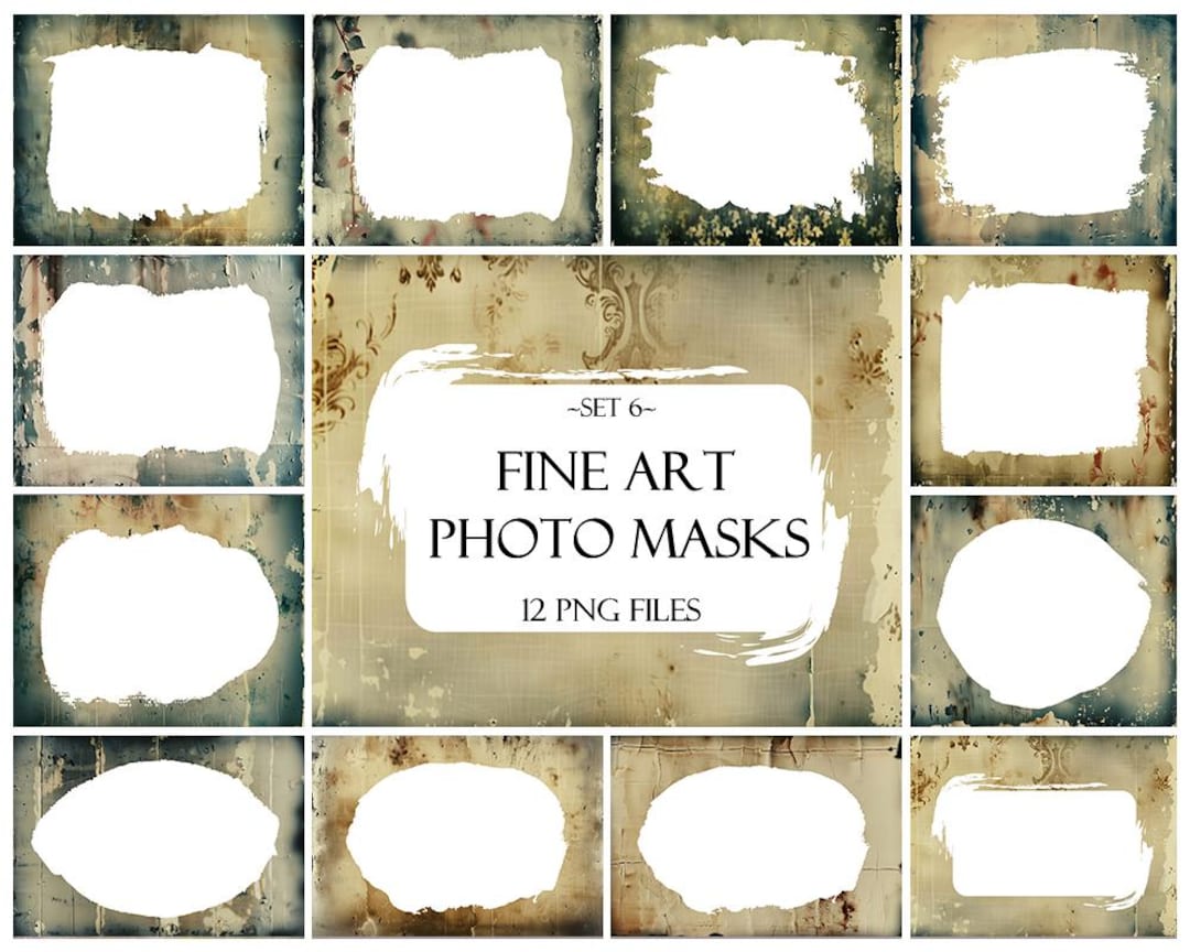Fine Art Photo Masks, Photoshop Overlays, Watercolor Masks, Photoshop ...