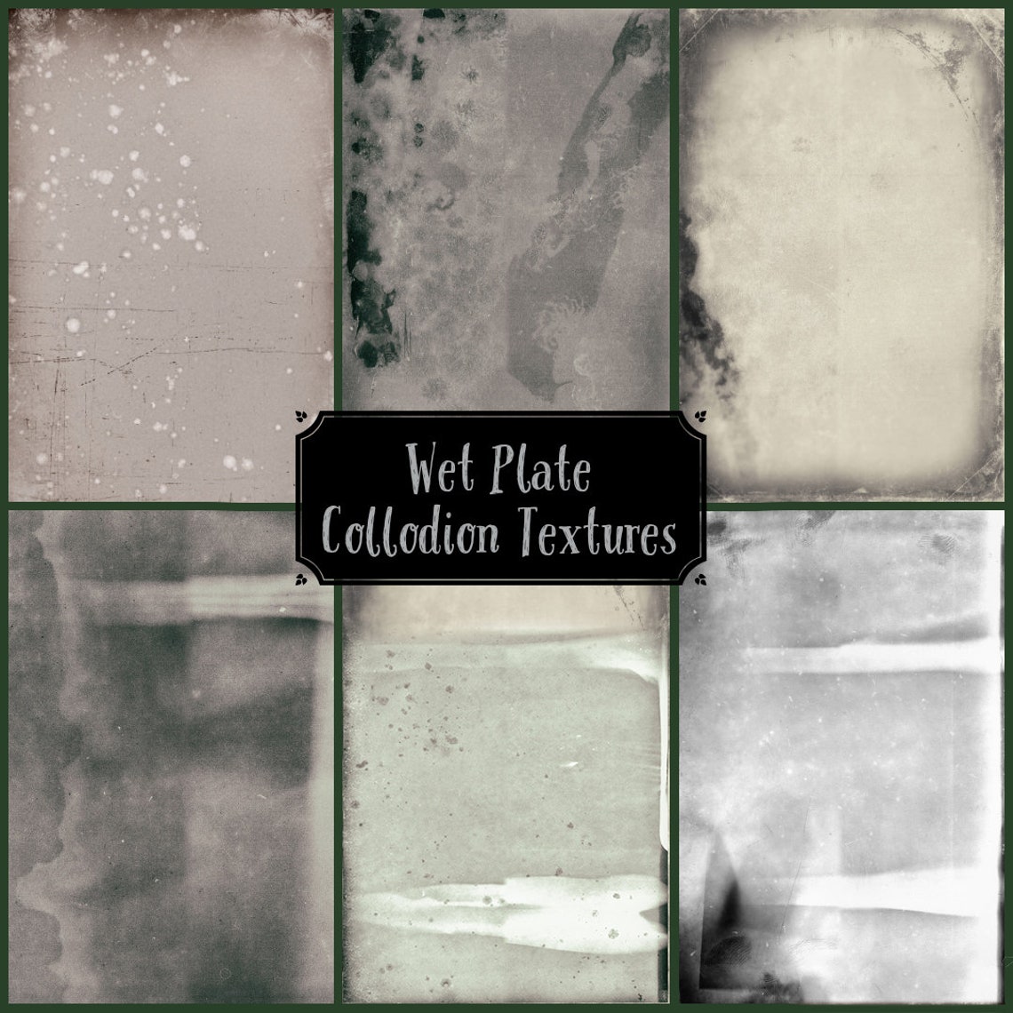 Wet Plate Collodion Textures BUNDLE Overlays Textures - Etsy