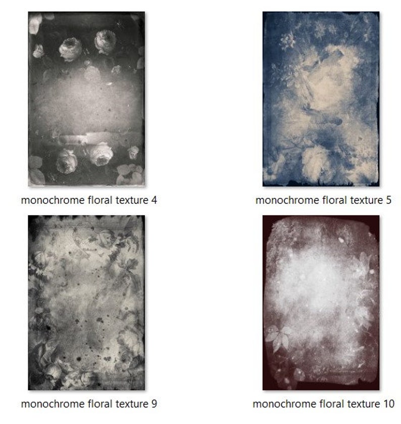 Photoshop Overlays, Monochrome TEXTURES, Vintage Textures, Backdrop ...