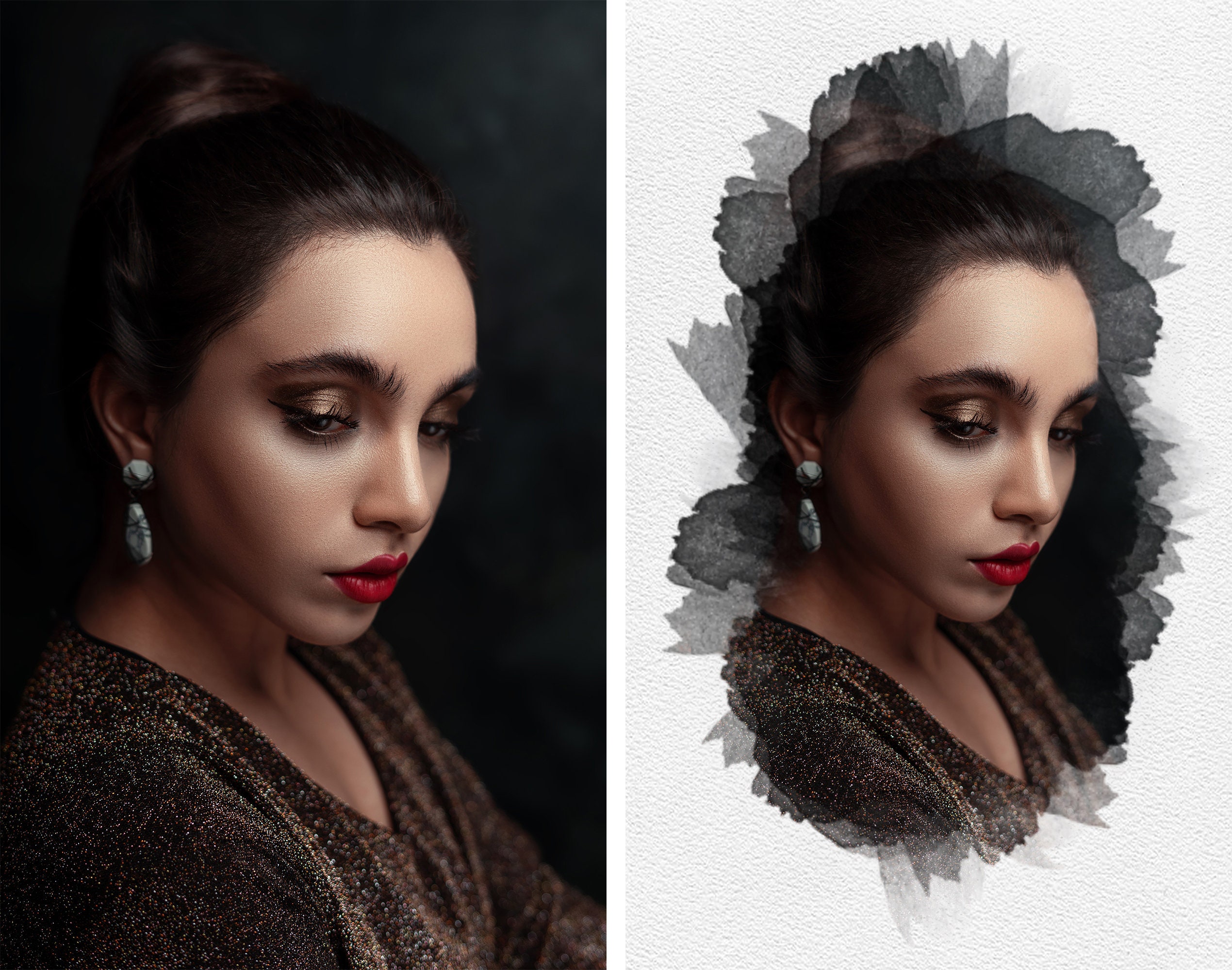 15 Watercolor Photoshop Overlays Watercolor Masks Photoshop - Etsy