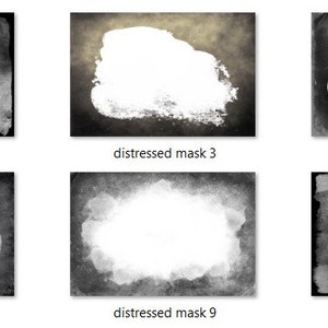 Distressed Photo Masks, Photoshop Overlays, Watercolor Masks, Photoshop ...