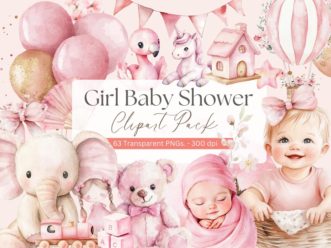 63 Watercolor Babyshower Clipart, Newborn Clipart, Clipart for Newborn ...