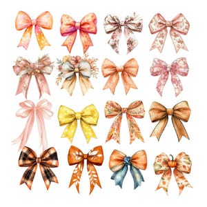100 Bow Clipart Mega Bundle: Colorful PNG Graphics (300 Dpi) - Etsy