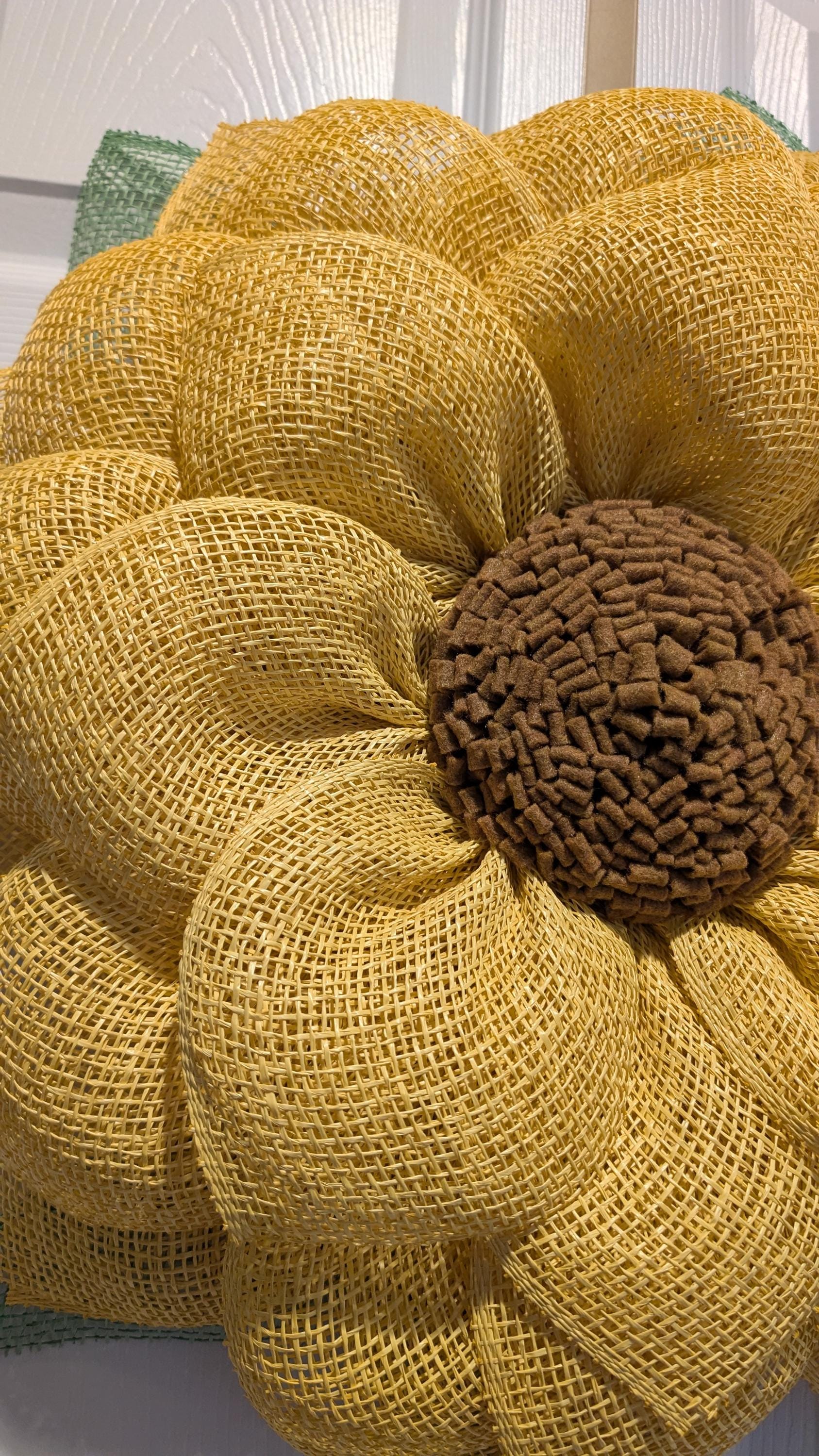Sunflower Poly Burlap Wreath - Etsy