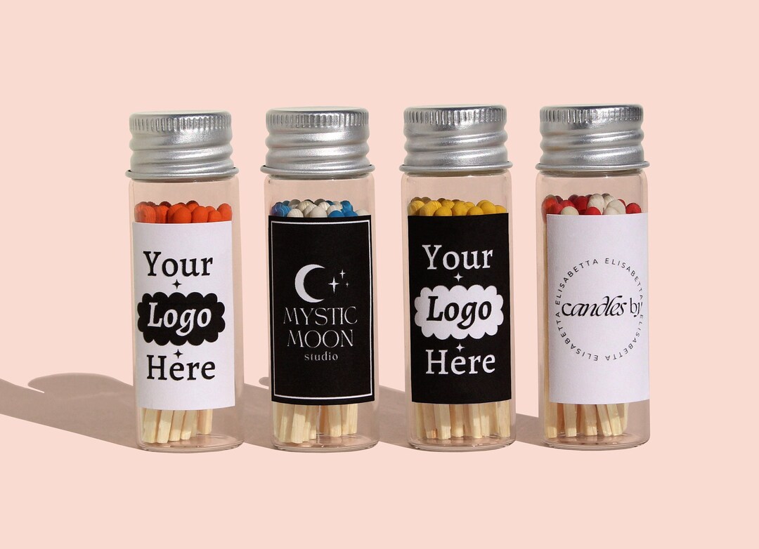 Custom Label Match Jars Wholesale Bulk Order Safety Strike on Jar ...
