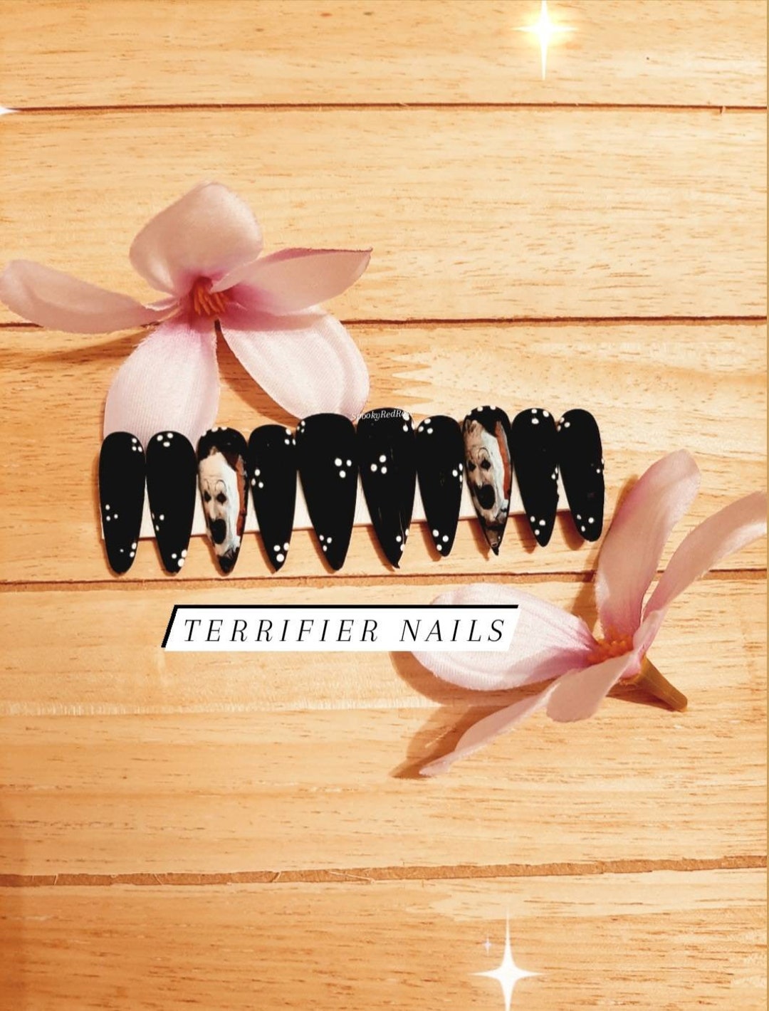 Terrifier Clown Horror Press on Nails - Halloween Nails - Horror Nails ...