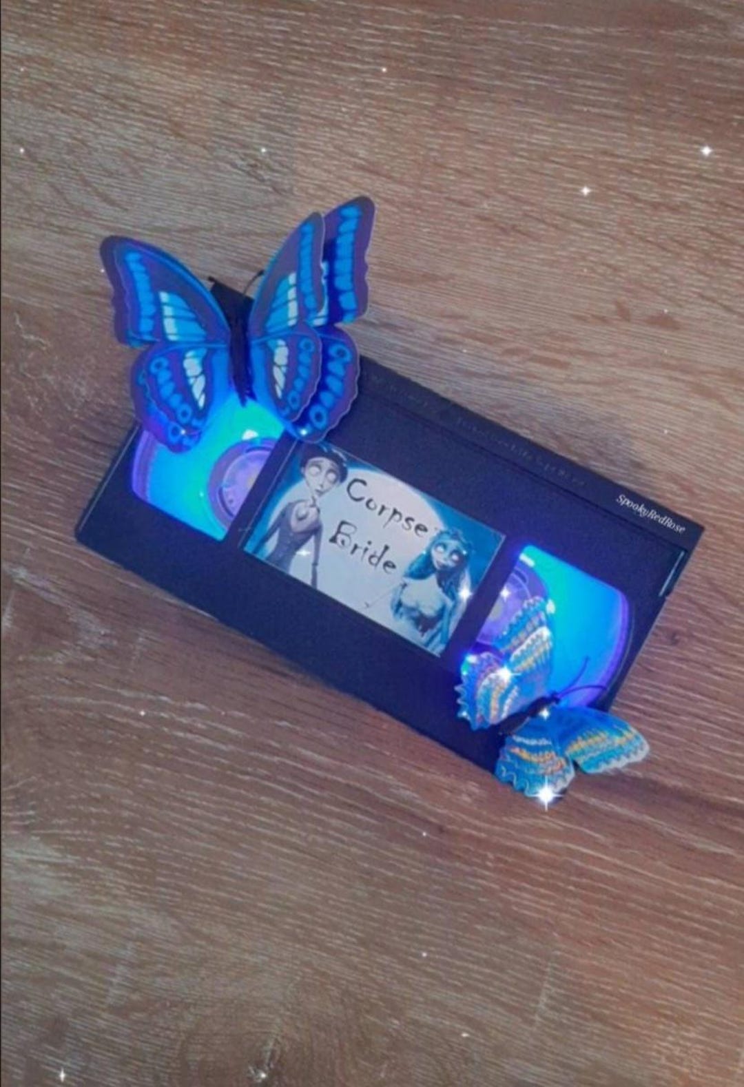 Corpse Bride Vhs Cassette Lamp - Butterfly Nostalgia - Etsy
