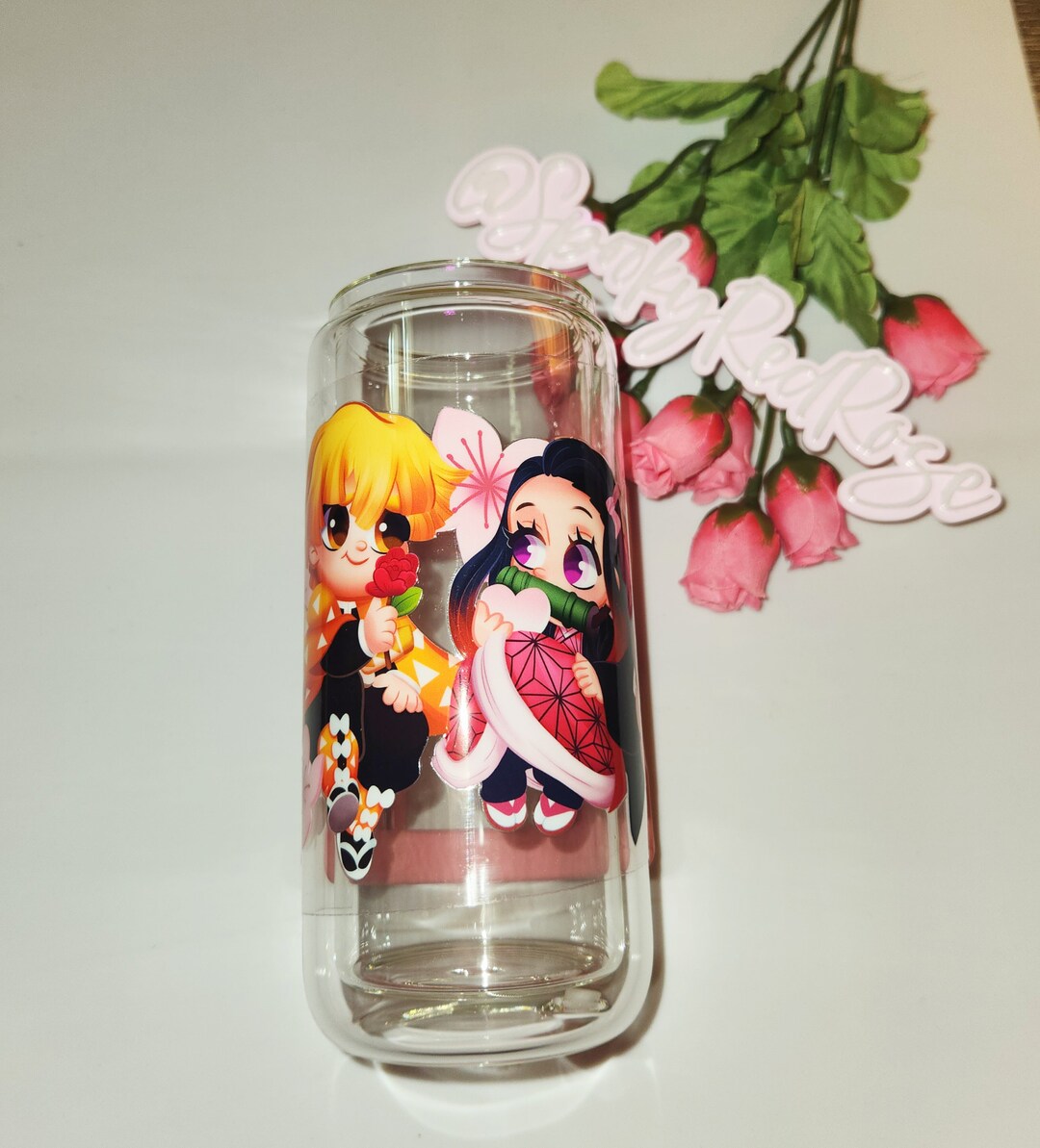 Nezuko and Zenitsu Coffee Can Cup Diy Dtf Decal Mug Coffee Cup ...