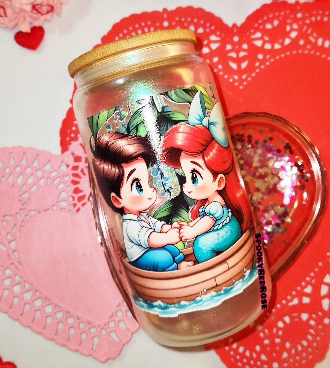 Ariel Eric Kiss the Girl Can Cup Uv Dtf Valentines Valentines Gift ...