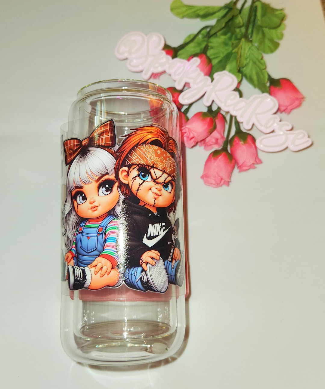 Chucky and Tiffany Horror Couple Coffee Can Cup Diy Dtf Decal Mug ...