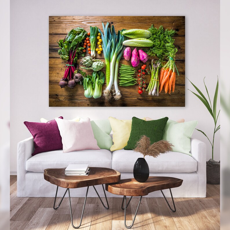 Farm Fresh Vegetables Canvas Art Vibrant Photo of Cooking - Etsy