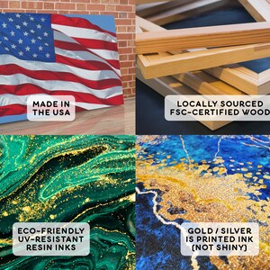 Geometric Emerald Green + Gold Canvas, Fancy Modern Painting of Green ...