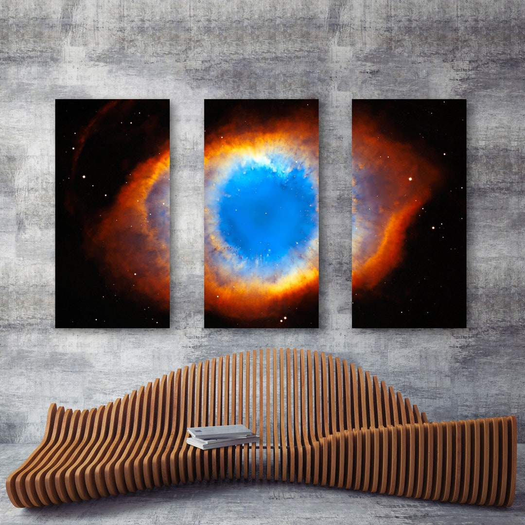 Helix Nebula Canvas Art, Aquarius Constellation Art, Beautiful Galaxy ...