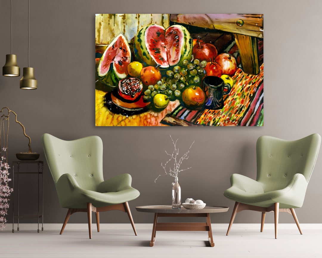 Watercolor Fruits Canvas Art, Beautiful Food + Cooking Art, Modern ...